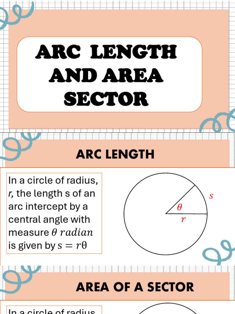 Lesson - 3 - Arc Length and Sector Area | PDF