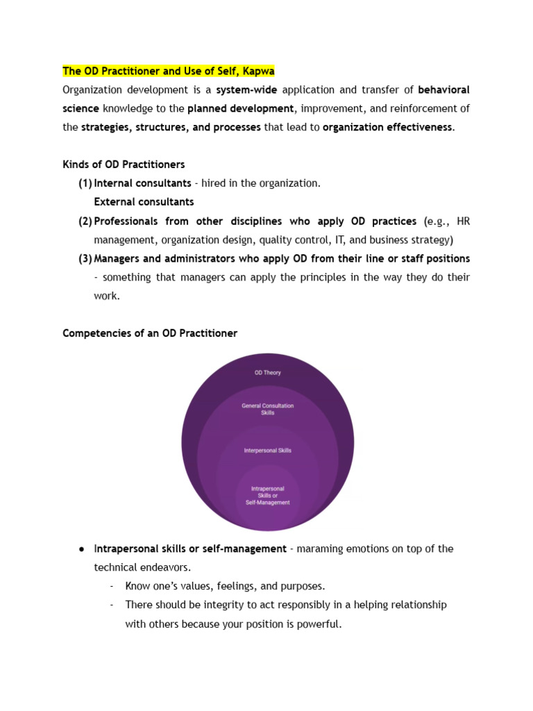 OD Practitioner Notes | PDF
