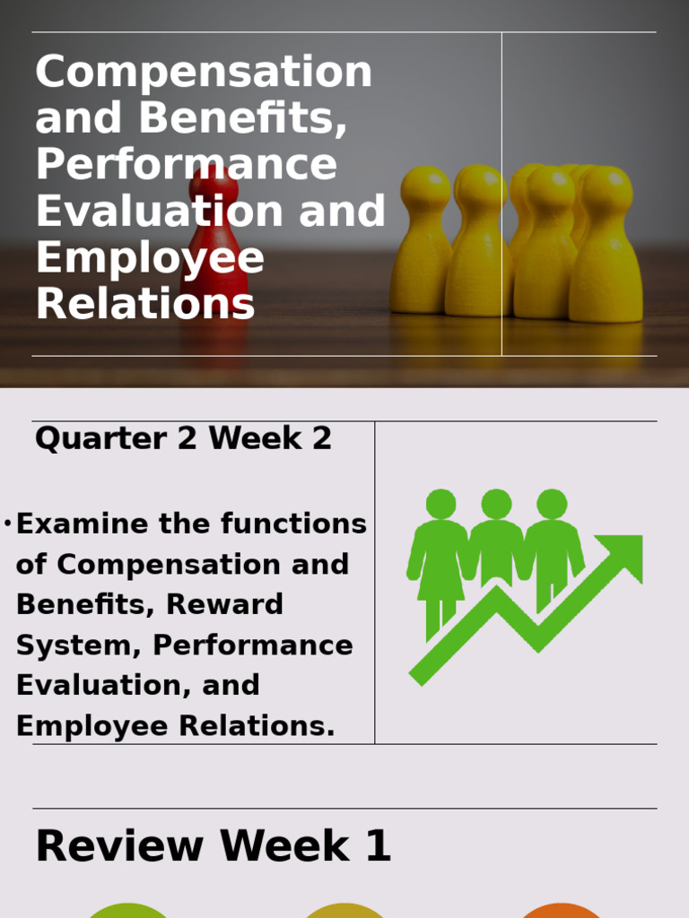 Compensation and Benefits Performance Evaluation and Employee Relations ...