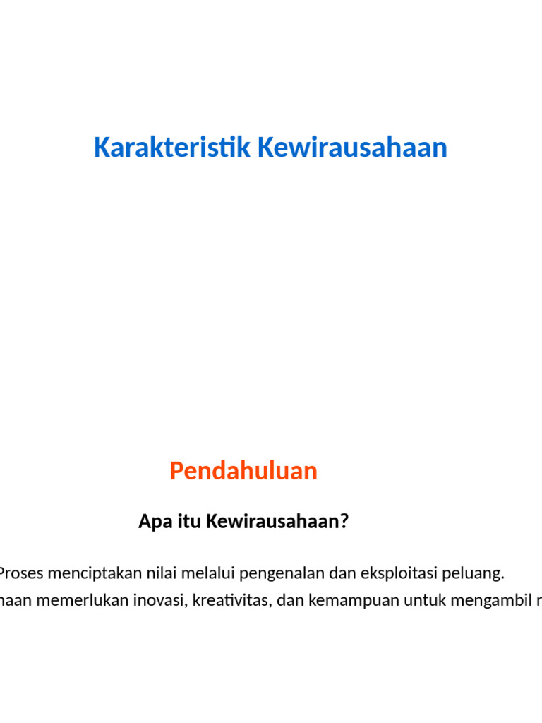 Karakteristik Kewirausahaan Menarik | PDF Karakteristik Kewirausahaan Menarik | PDF
