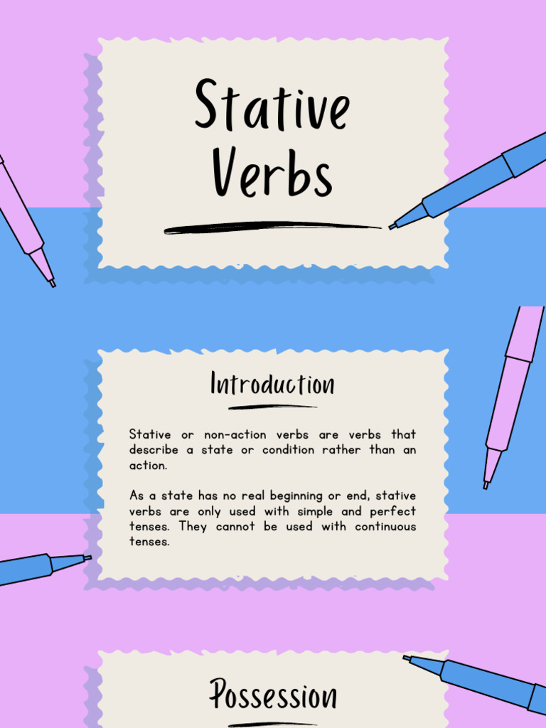 Stative Verbs | PDF