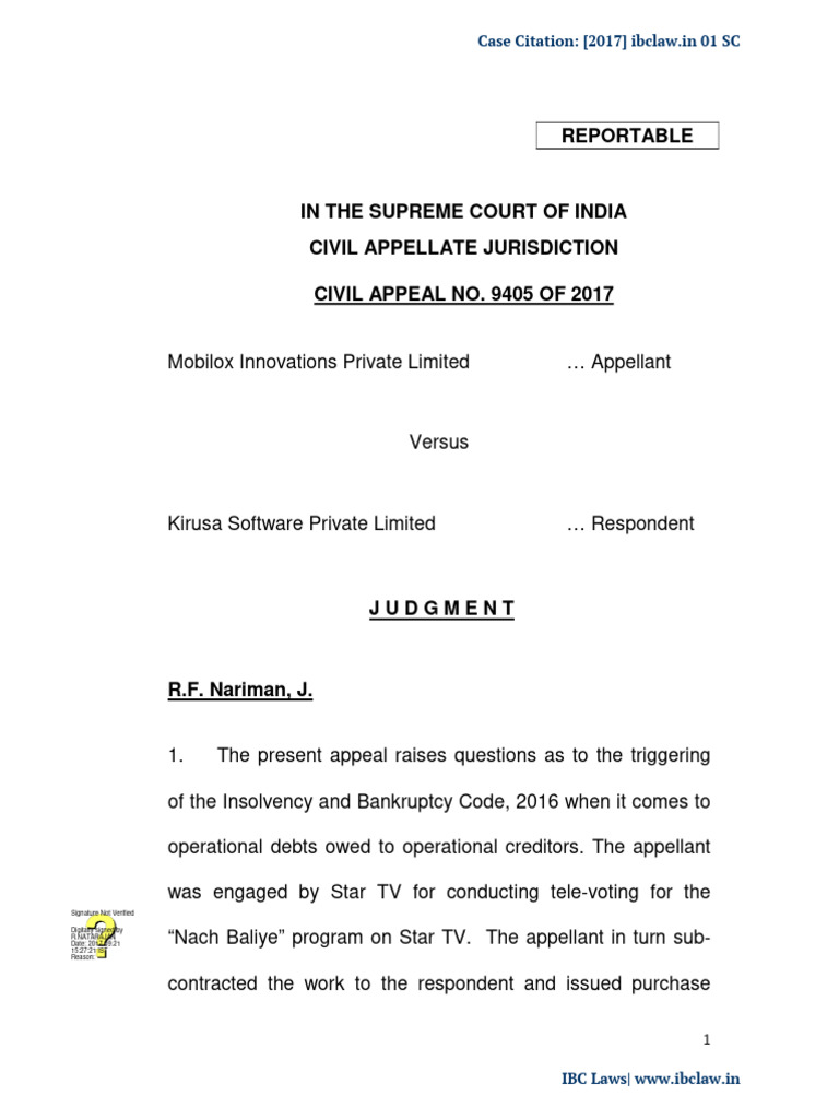 2 Mobilox Innovations Private Limited vs. Kirusa Software Private ...