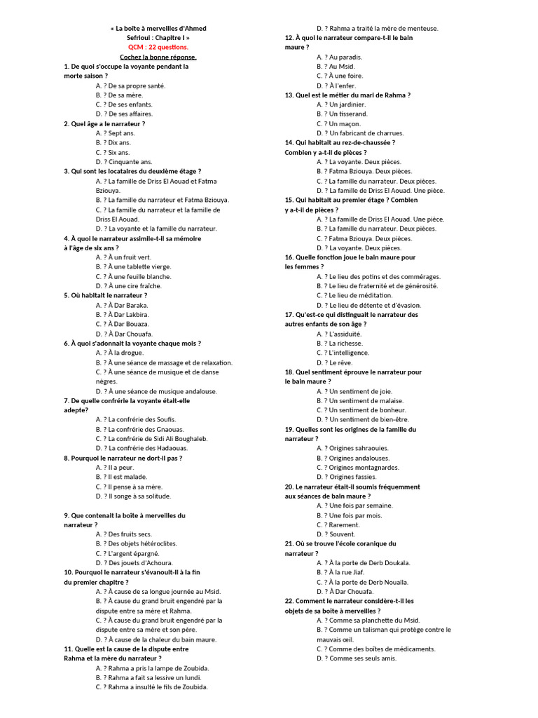 qcm | PDF