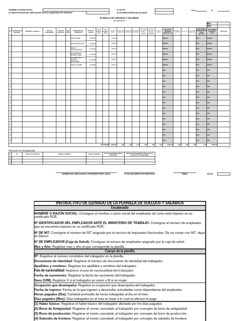 Formato_Planilla_Mensual | PDF