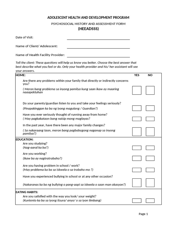 Heeadsss Form | PDF