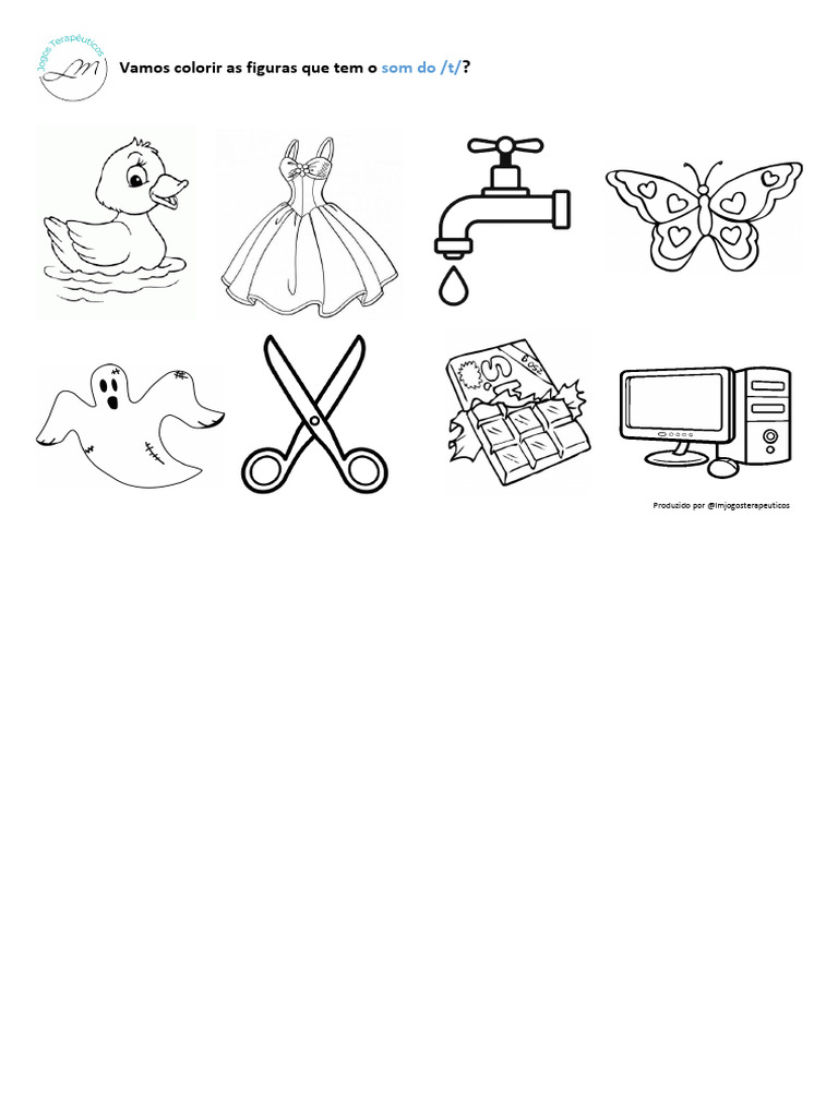 12 Figuras com fonemas para colorir | PDF