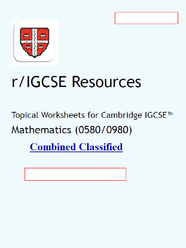 IGCSE Resources | PDF