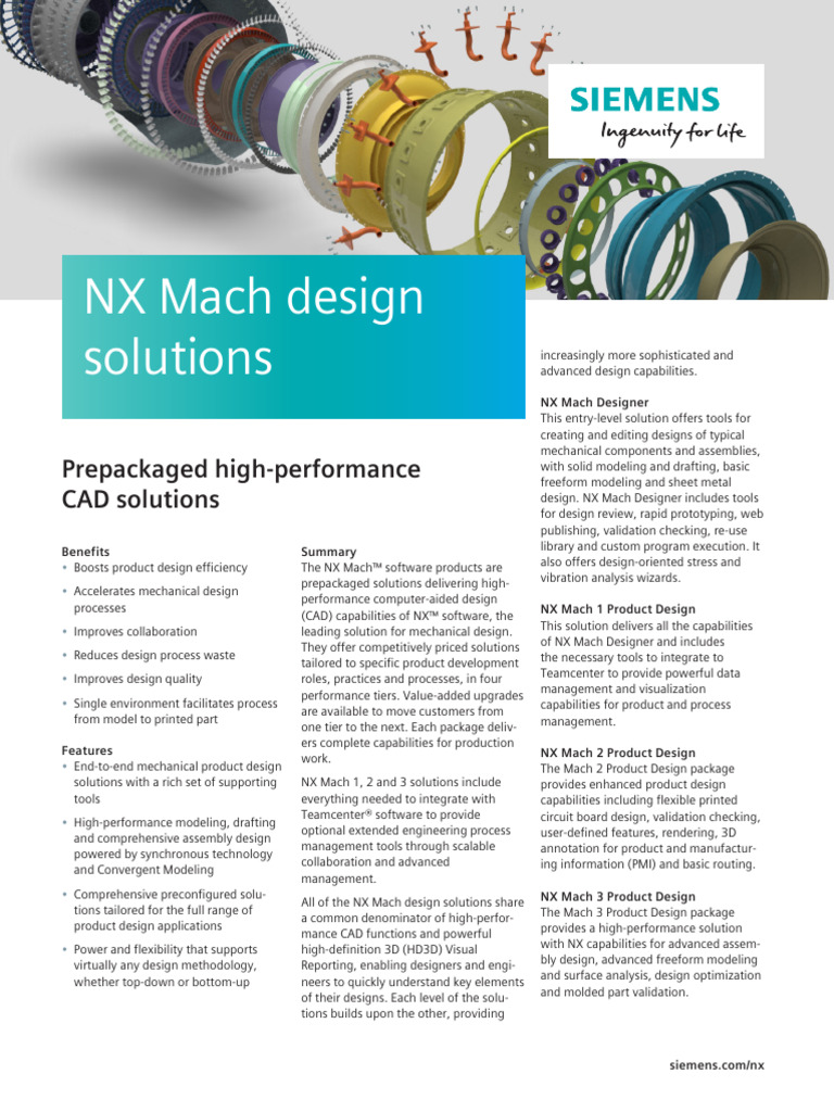 Siemens-NX CAD Factsheet | PDF