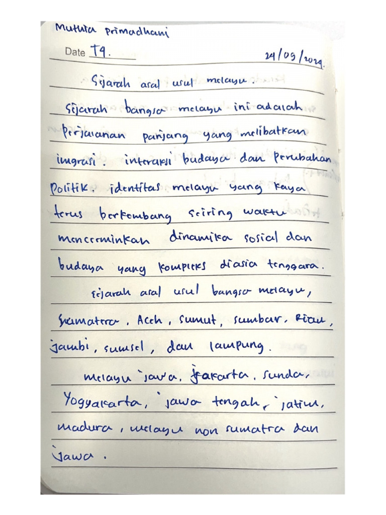 Muthia Primadhani T4 Islam Melayu | PDF