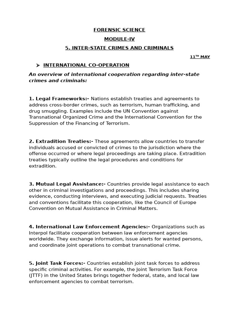 Forensic Science International Co Operation | PDF