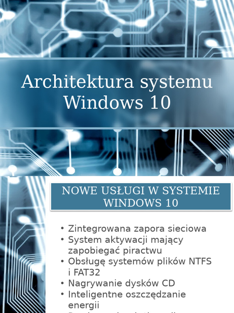 Architektura Systemu Windows 10 3 | PDF