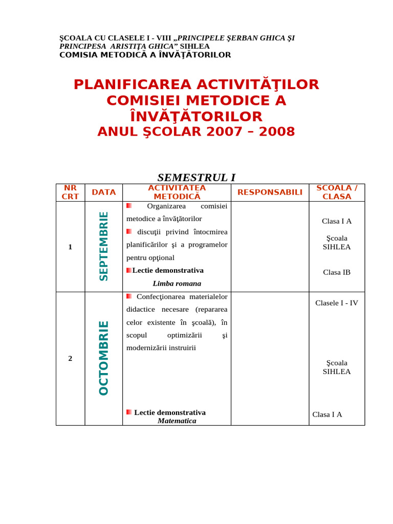 Planif. Activ. 1 | PDF