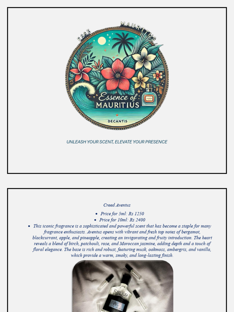 Essence of Mauritius Catalogue | PDF