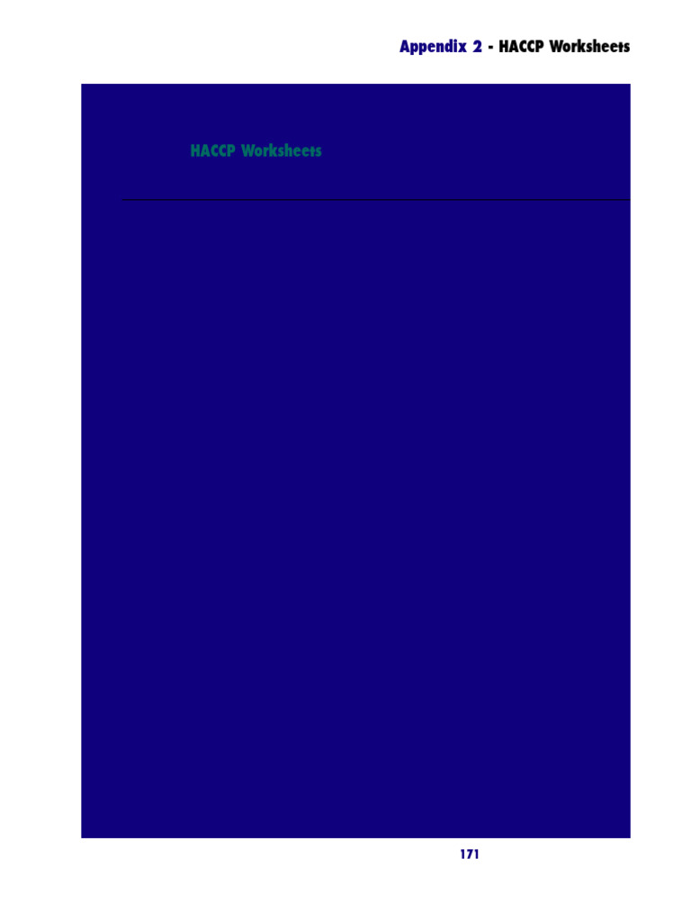 Hazard-Analysis-Critical-Control-Point-Worksheets HACCP | PDF