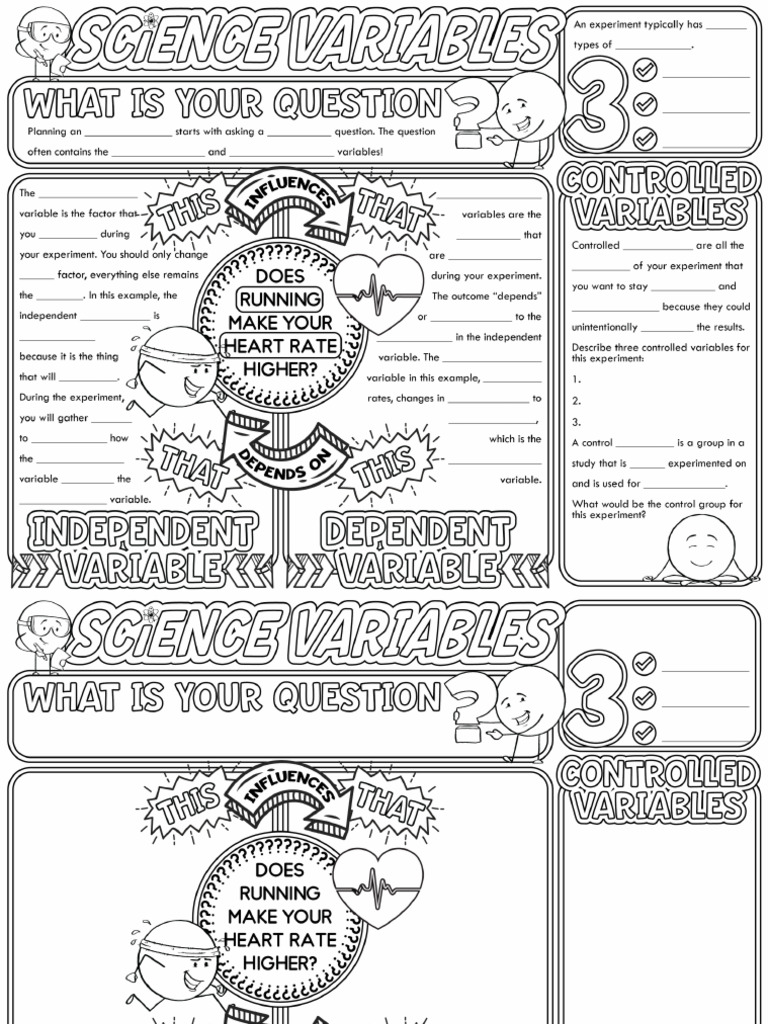 Science Variables Doodle Note | PDF