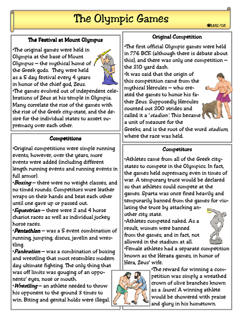 Olympics Quick Study | PDF