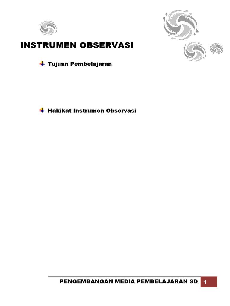 Instrumen Observasi Atau Wawancara | PDF