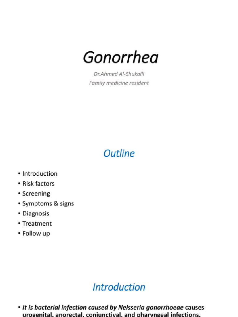 Gonorrhea 1 | PDF