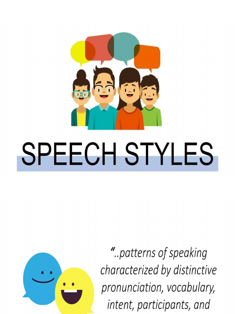 Types of Speech Style | PDF