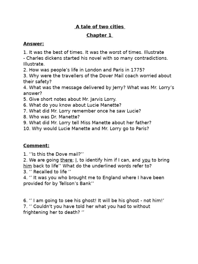 A Tale of Two Cities (ch1) | PDF