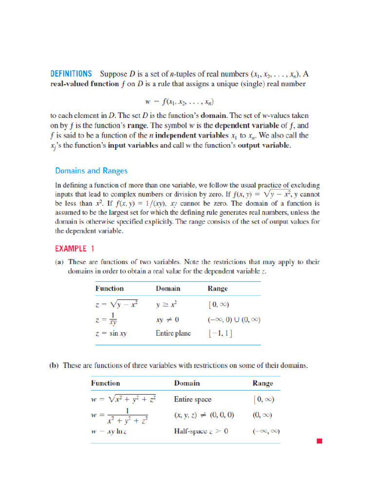 Functions of Several Variables | PDF