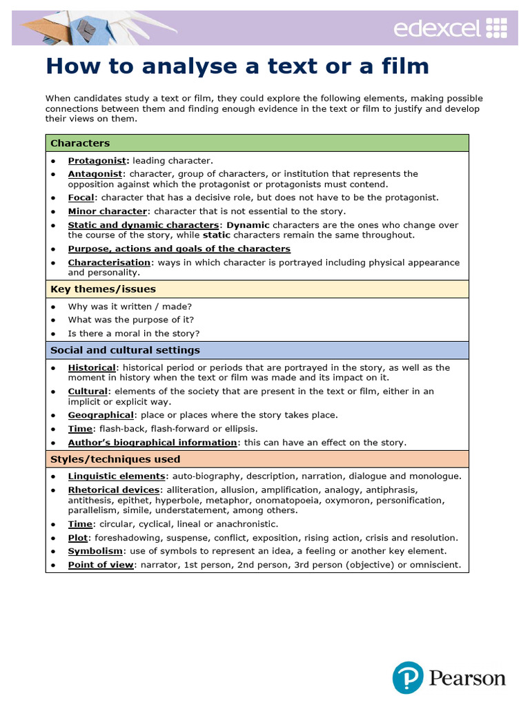 How To Analyse Text Film | PDF