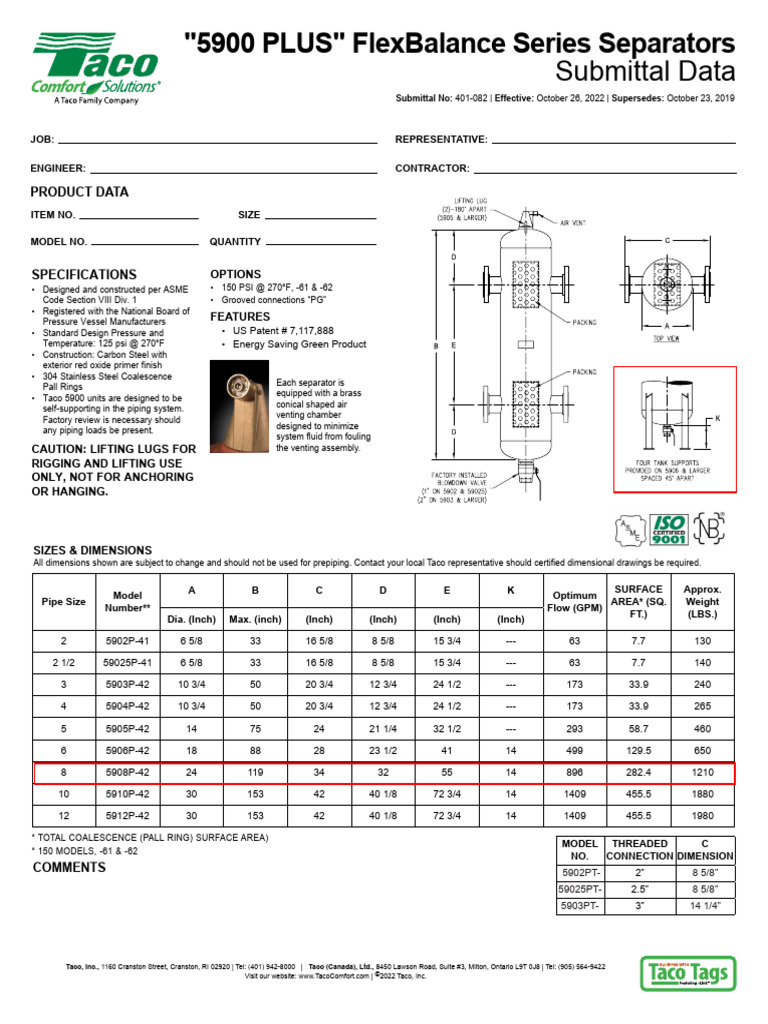 UCB Chilled Water Hydro Separator | PDF