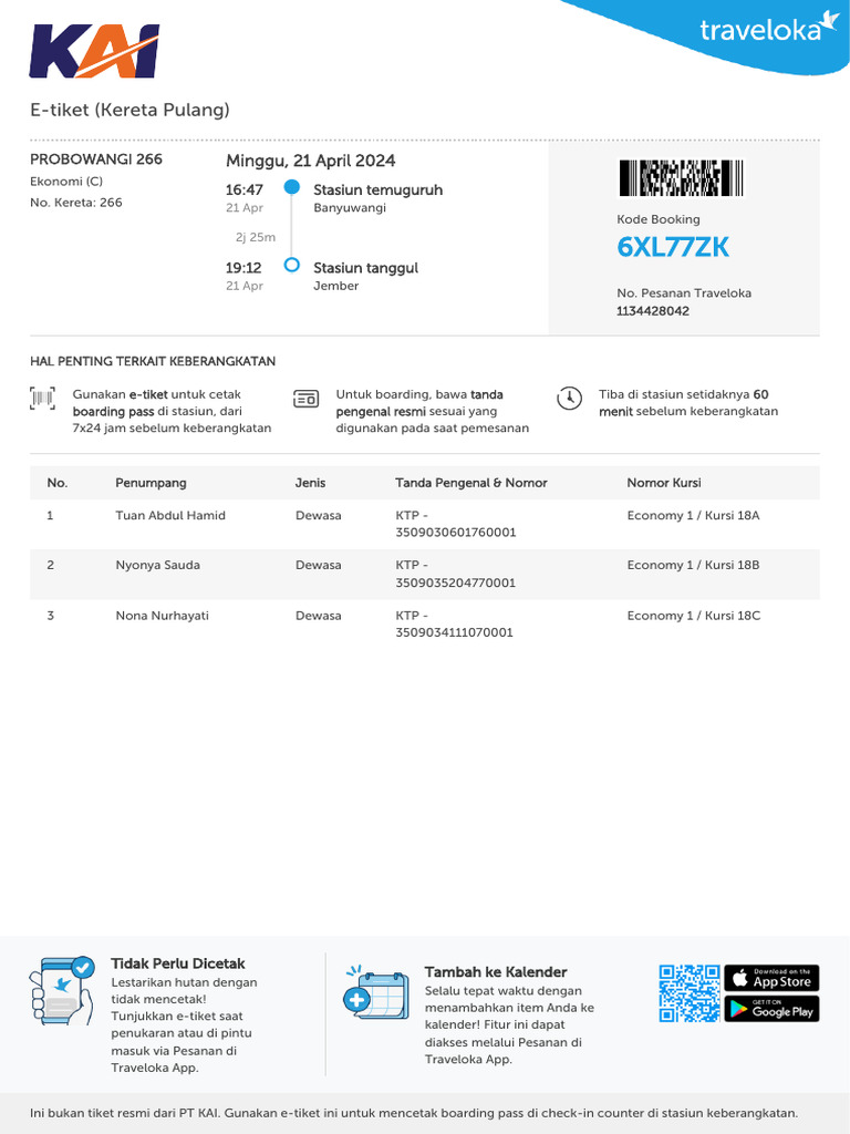 Train Return E-ticket (1) | PDF