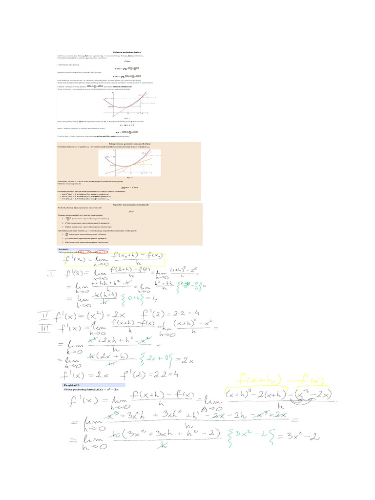Pochodna Definicji | PDF
