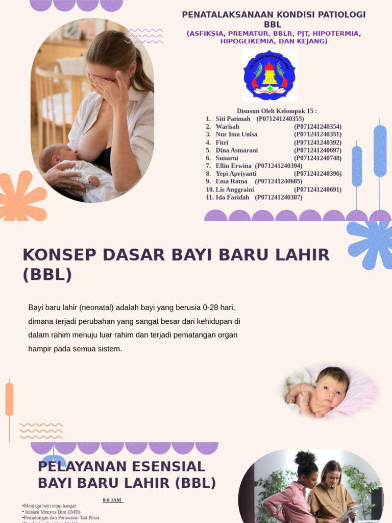 PTT Evidance Based PENATALAKSANAAN KONDISI PATOLOGI PADA BBL | PDF