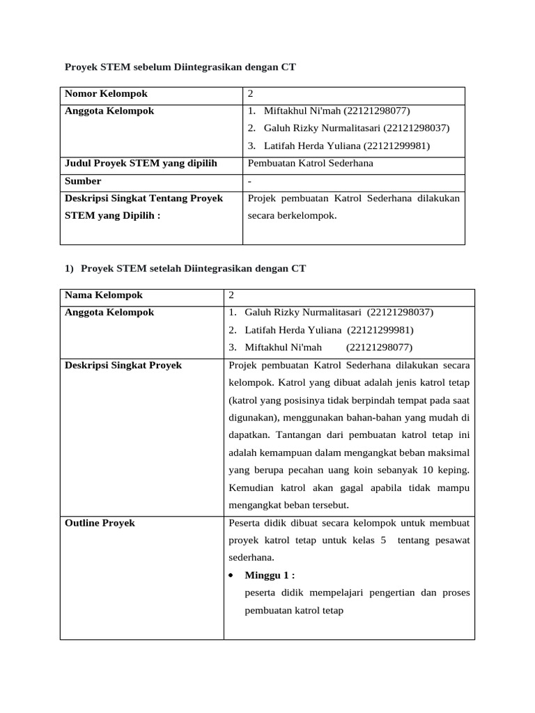 Ruang Kolaborasi STEM Kelompok 2 Katrol tetap | PDF