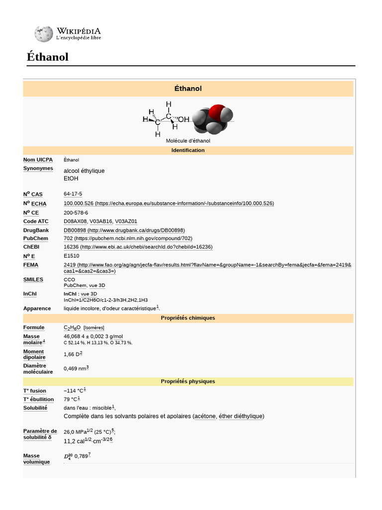 Éthanol | PDF