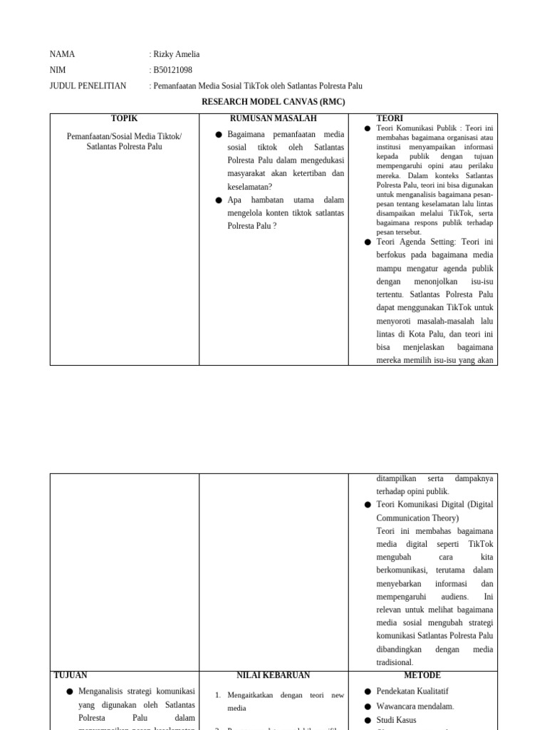 RMC Pemanfaatan Tiktok | PDF