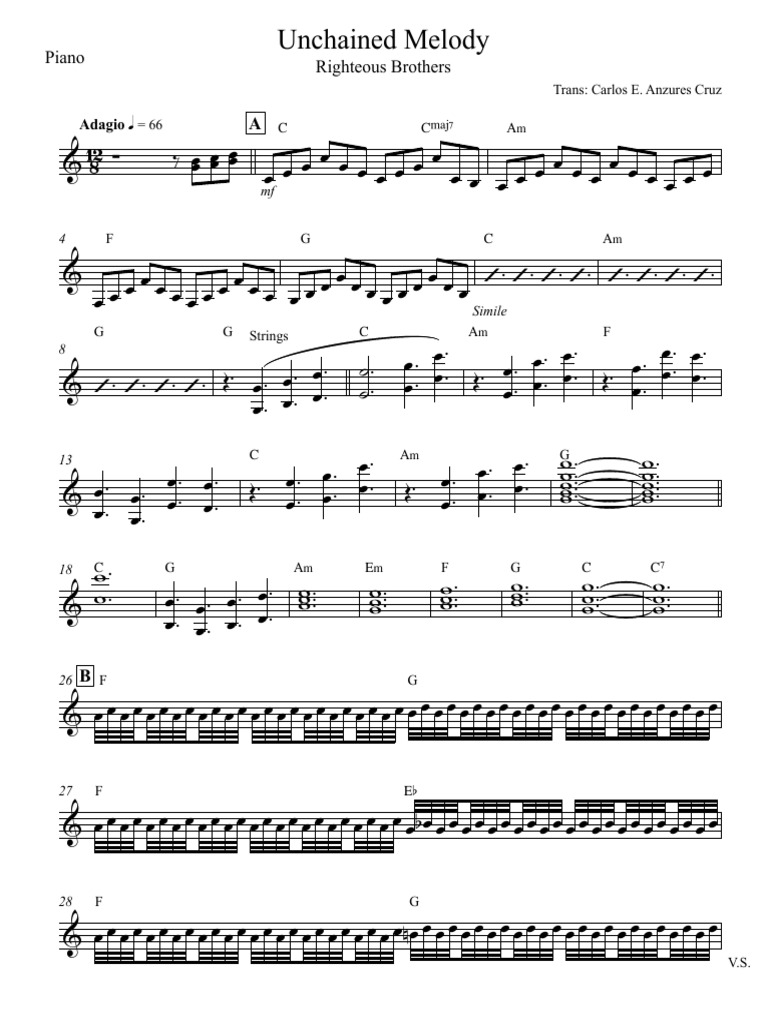 Unchained Melody - Piano | PDF