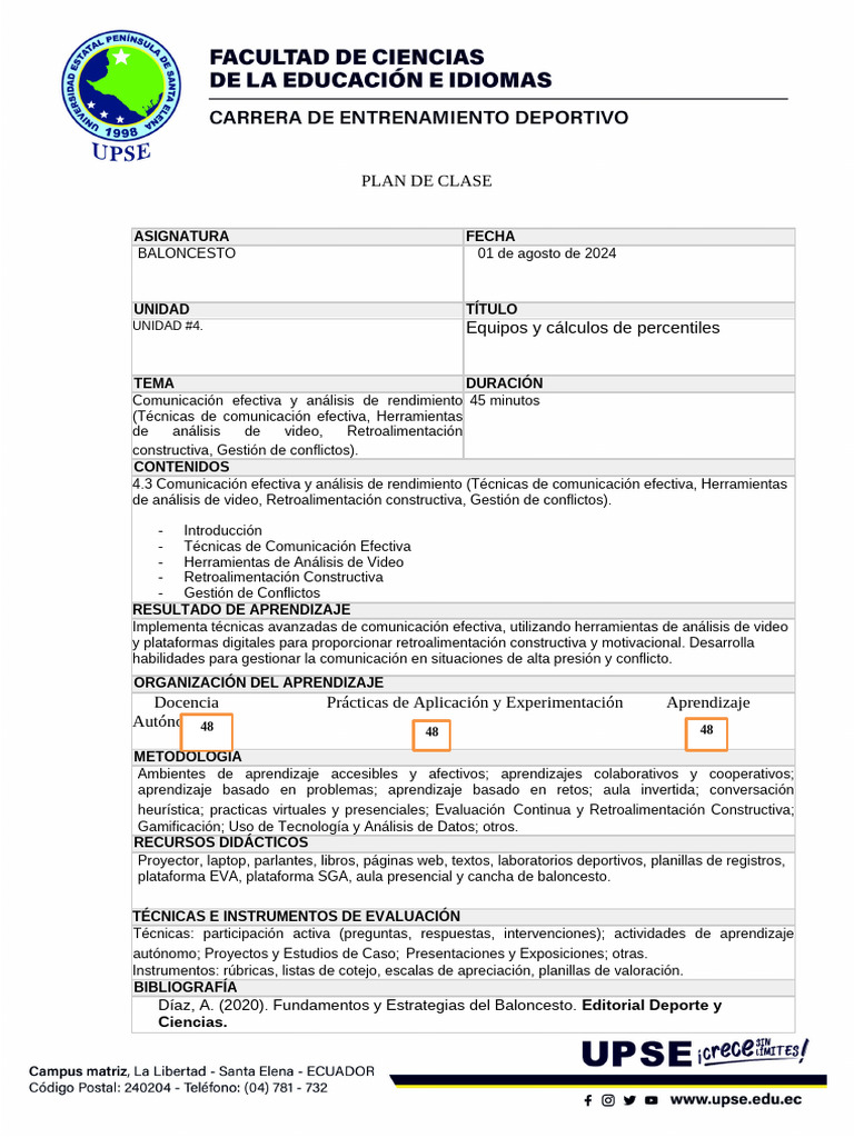 Formato Plan de Clase 4.3 | PDF