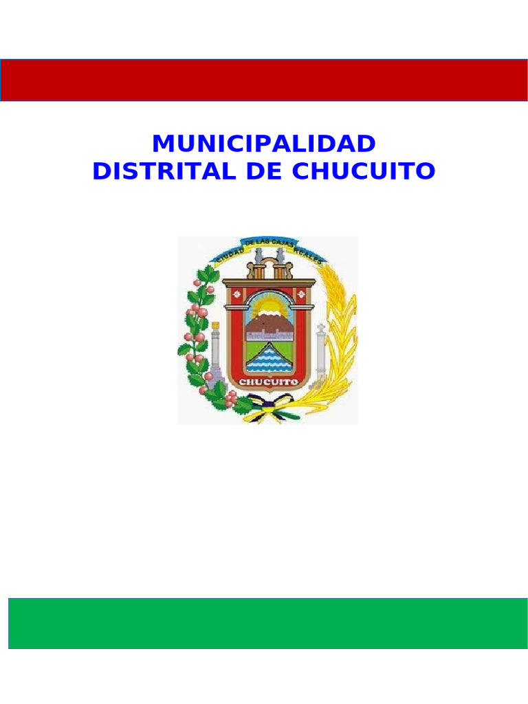 Caratula Municipalidad Distrital de Chucuito | PDF
