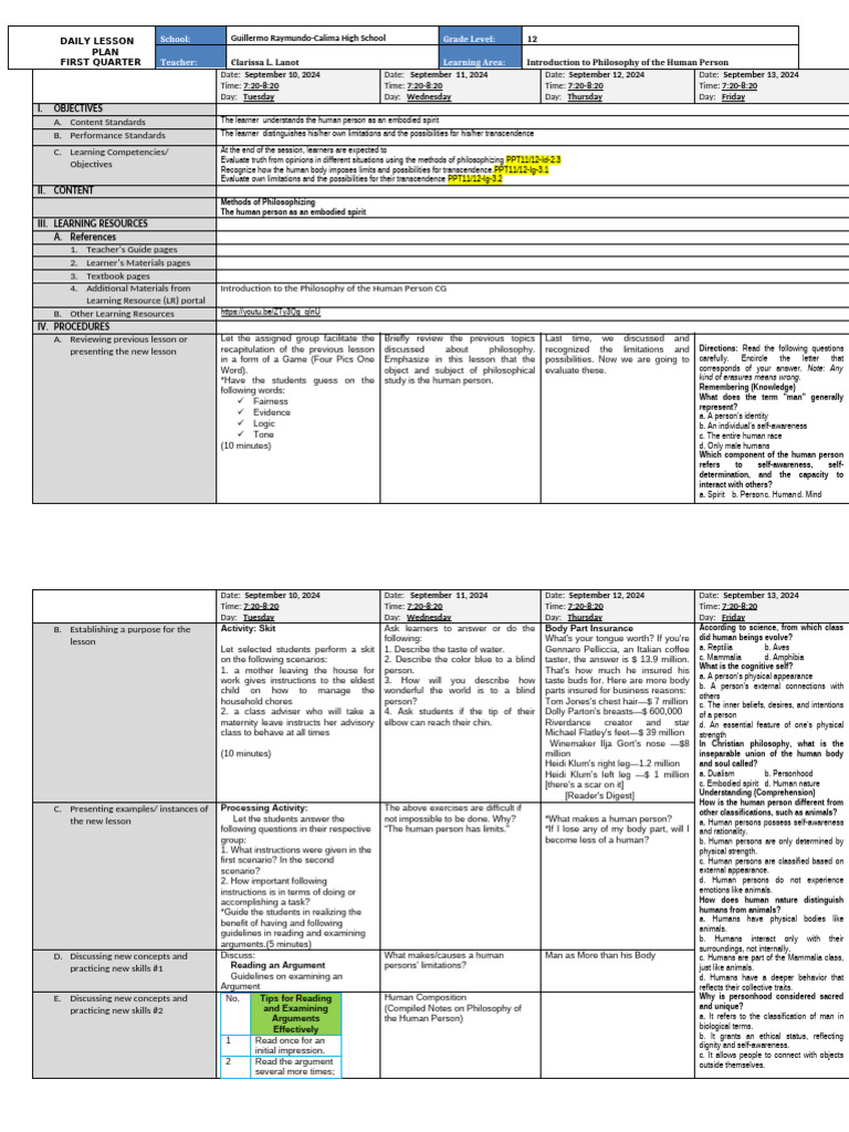 Philo DLL Week 7 | PDF
