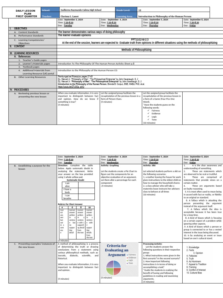 Philo DLL Week 6 | PDF