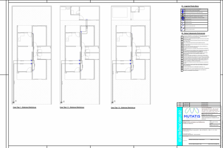 01 - Planta Sistemas - Casa 01 - 001-SISELE-R02 | PDF