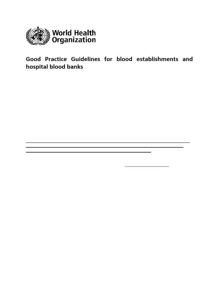 Draft Who-Blood-Gmp v05 | PDF | Verification And Validation | Risk ...