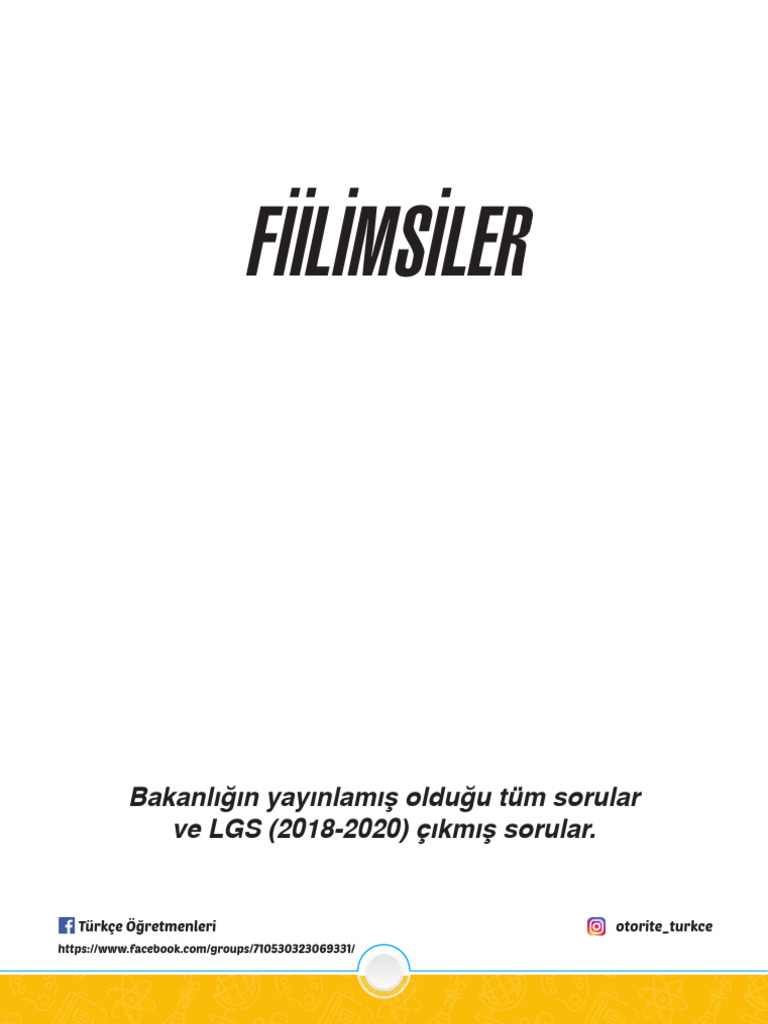 8.sinif Turkce Fiilimsiler Lgs Ornek Cikmis Test Sorulari Ve Cevaplari ...