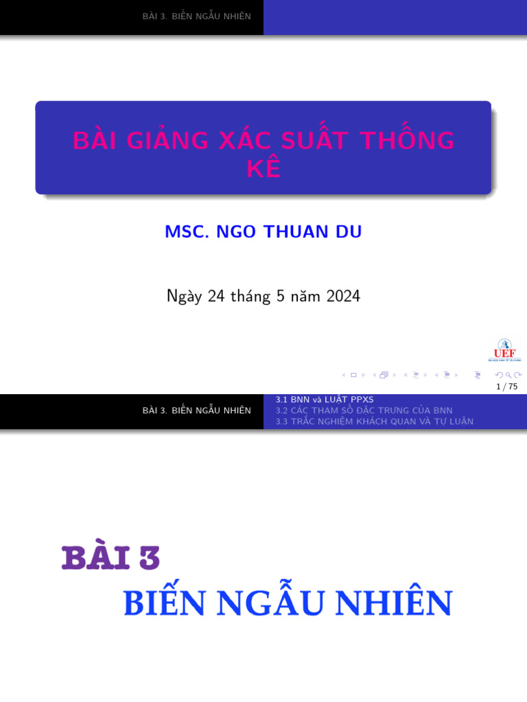 BG Bai 3 XSTK SV | PDF