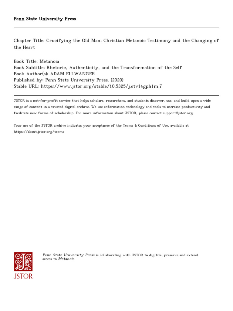 ELLWANGER CrucifyingOldMan 2020 | PDF