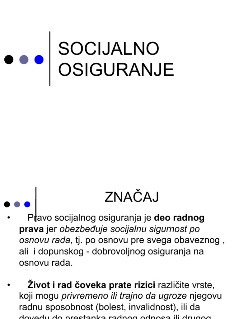 Socijalno Osiguranje | PDF