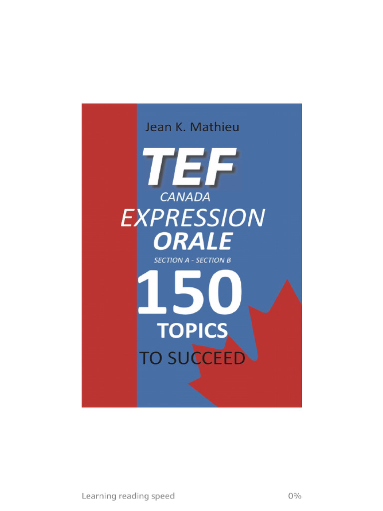 TEF Expression Orale | PDF