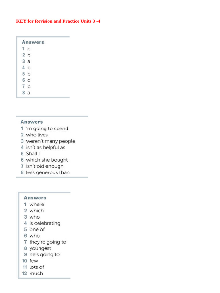 U3-4 Review and Practice | PDF