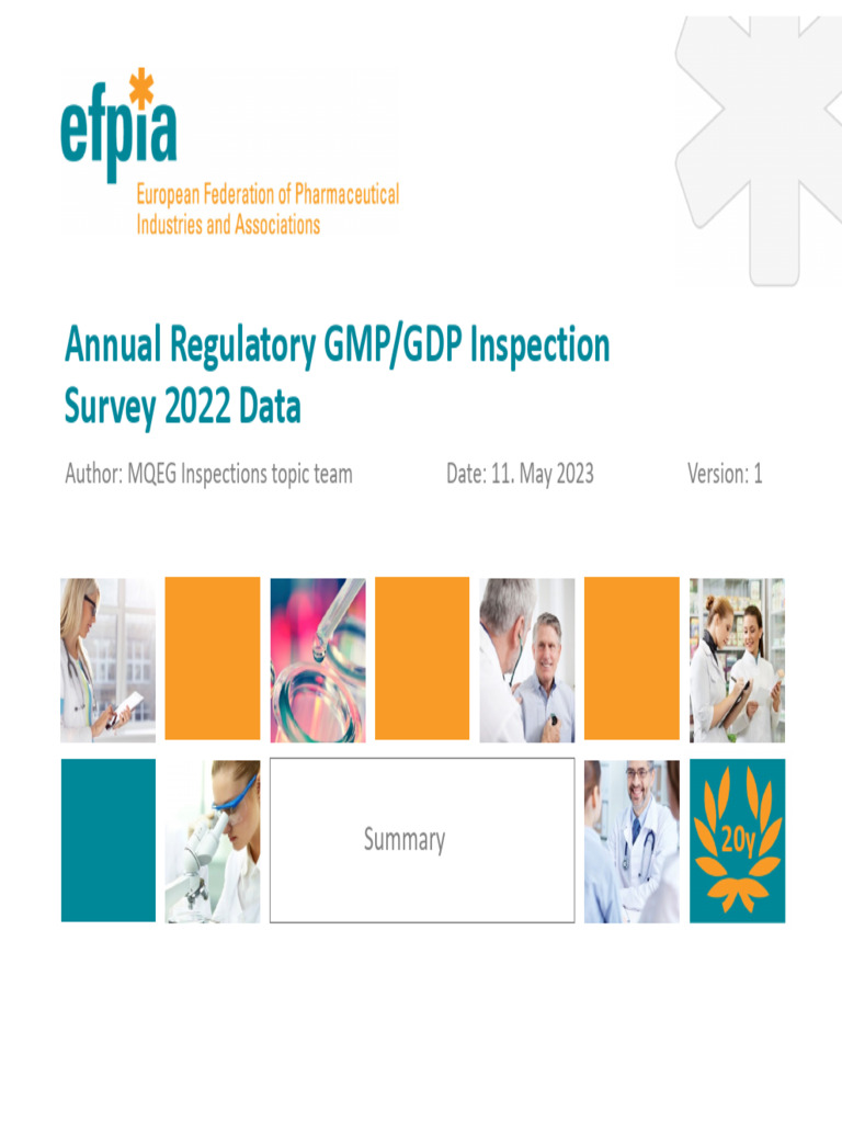 Efpia 2022 3 Reg Inspection Survey Public Version v1 | PDF | Quality ...