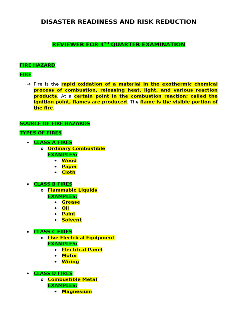 q4 Reviewer in Disaster Readiness and Risk Reduction | PDF