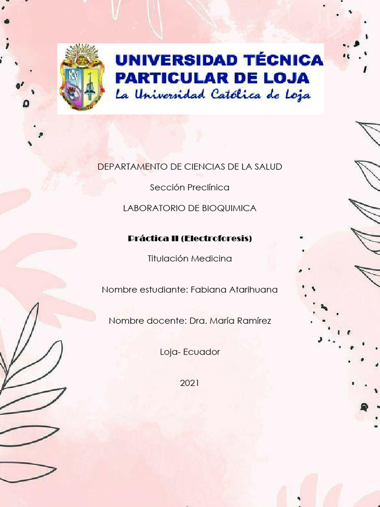 Práctica II (Electroforesis) | PDF