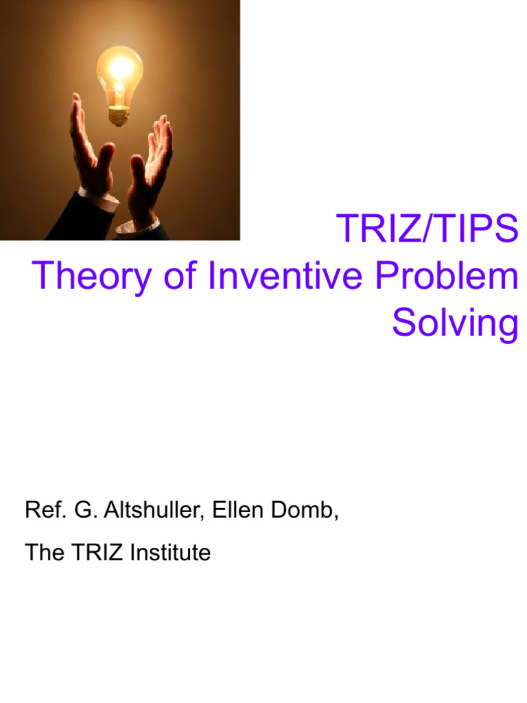 399 TRIZ Part 1 | PDF